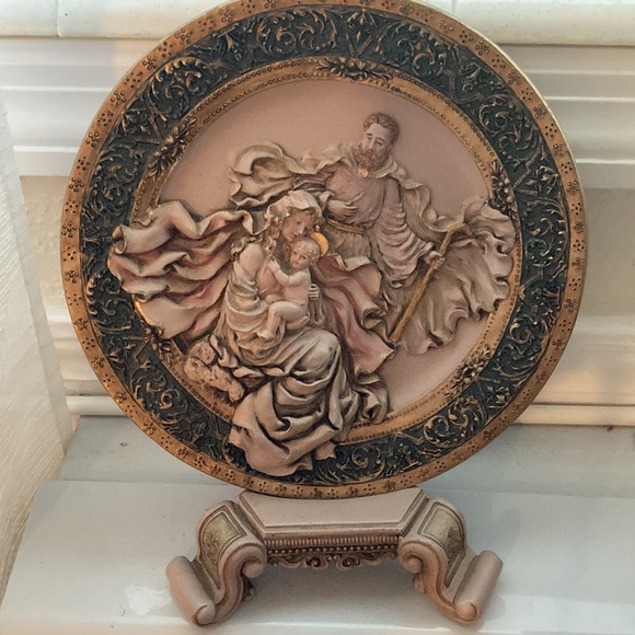 not sure | Accents | Renaissance Nativity Plate With Stand | Poshmark